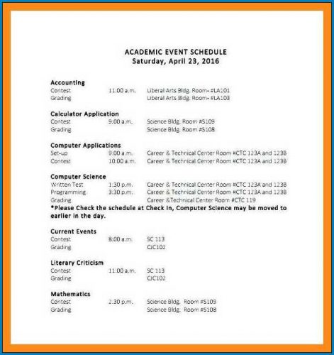 √ Free Printable Event Program Template