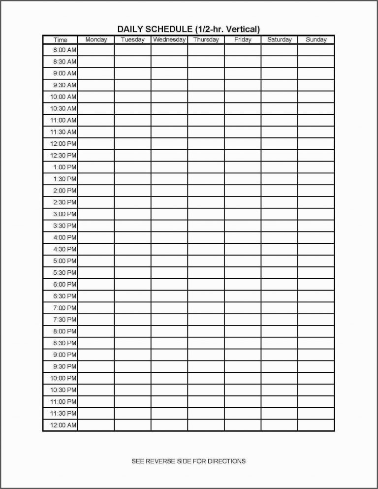 √ 24 Hour Planner Samples