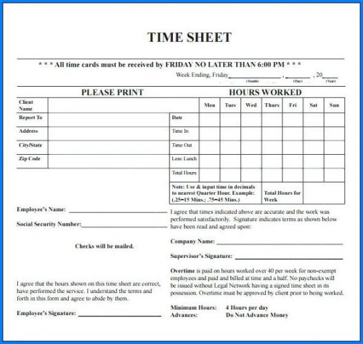 √ Free Editable Attorney Timesheet Template