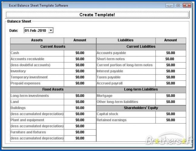 √ Free Editable Balance Sheet Format Excel