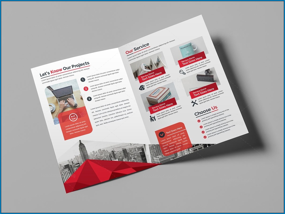  Free Printable Bi Fold Brochure Template Templateral