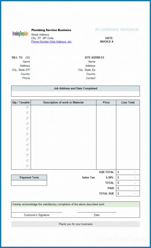 √ Free Printable Billing Invoice Template