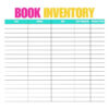 √ Free Printable Book Inventory List Template