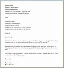 √ Free Printable Business Letter Template