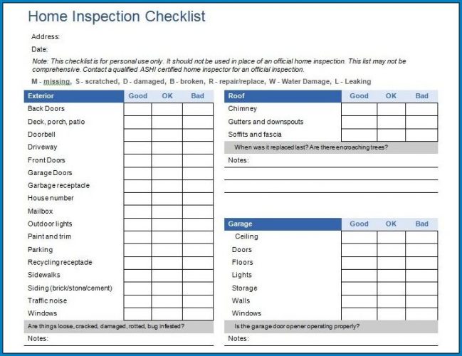 √ Free Printable Checklist Template In Excel