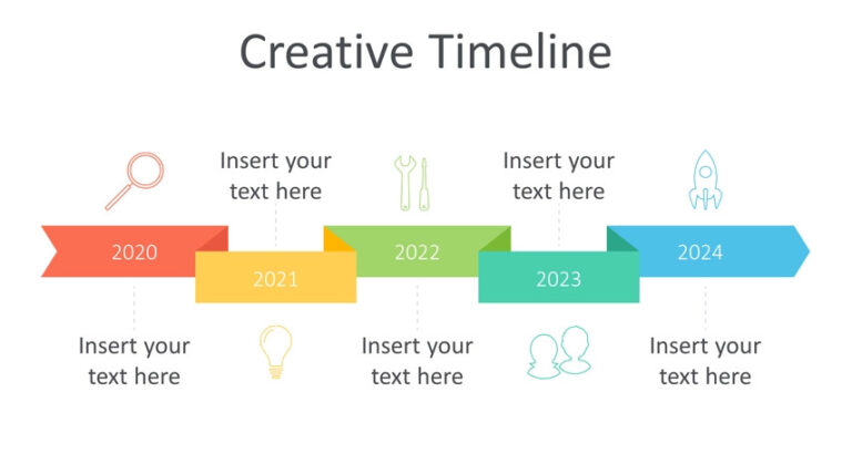 √ Customizable Creative Timeline Template (Excel)