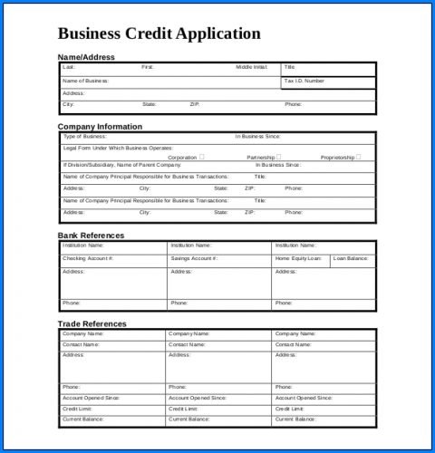 √ Free Fillable Blank Credit Application Form and Tips