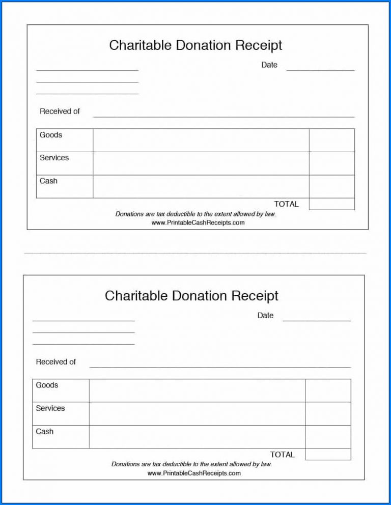 √ Free Customizable Donation Receipt Template