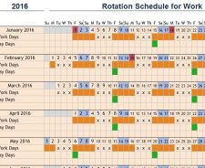 √ Employee Work Rotation Schedule Template