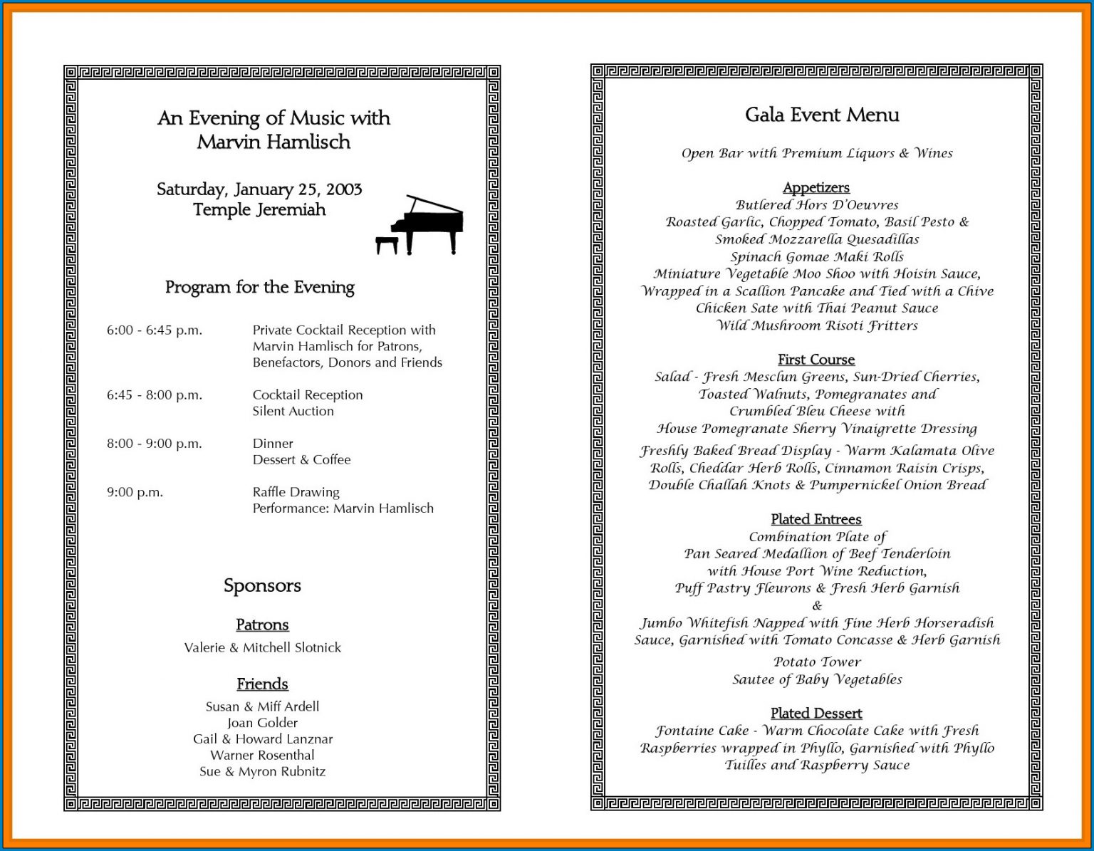 Free Printable Event Program Template Printable Templates