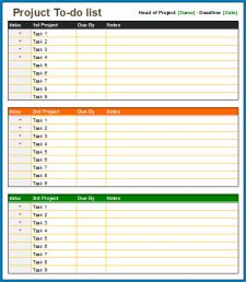 √ Free Printable Excel Task List Template