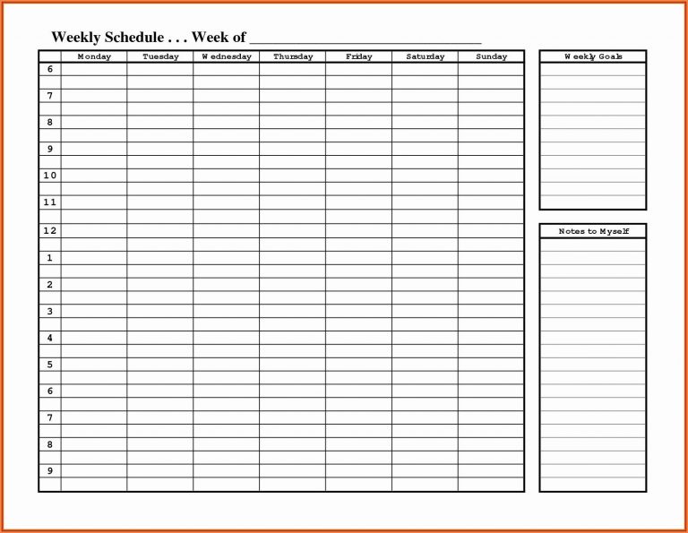 √ Free 4+ Samples of Hourly Planner Printable