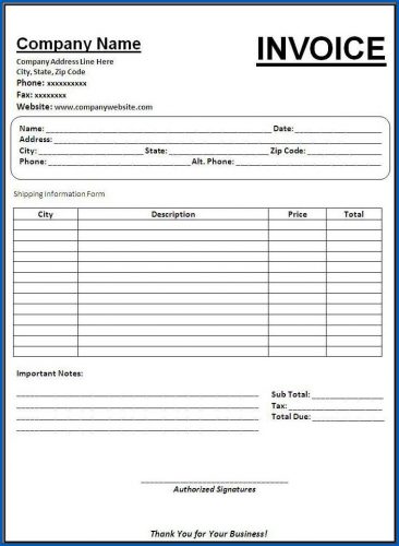 √ Free Customizable Invoice Receipt Template