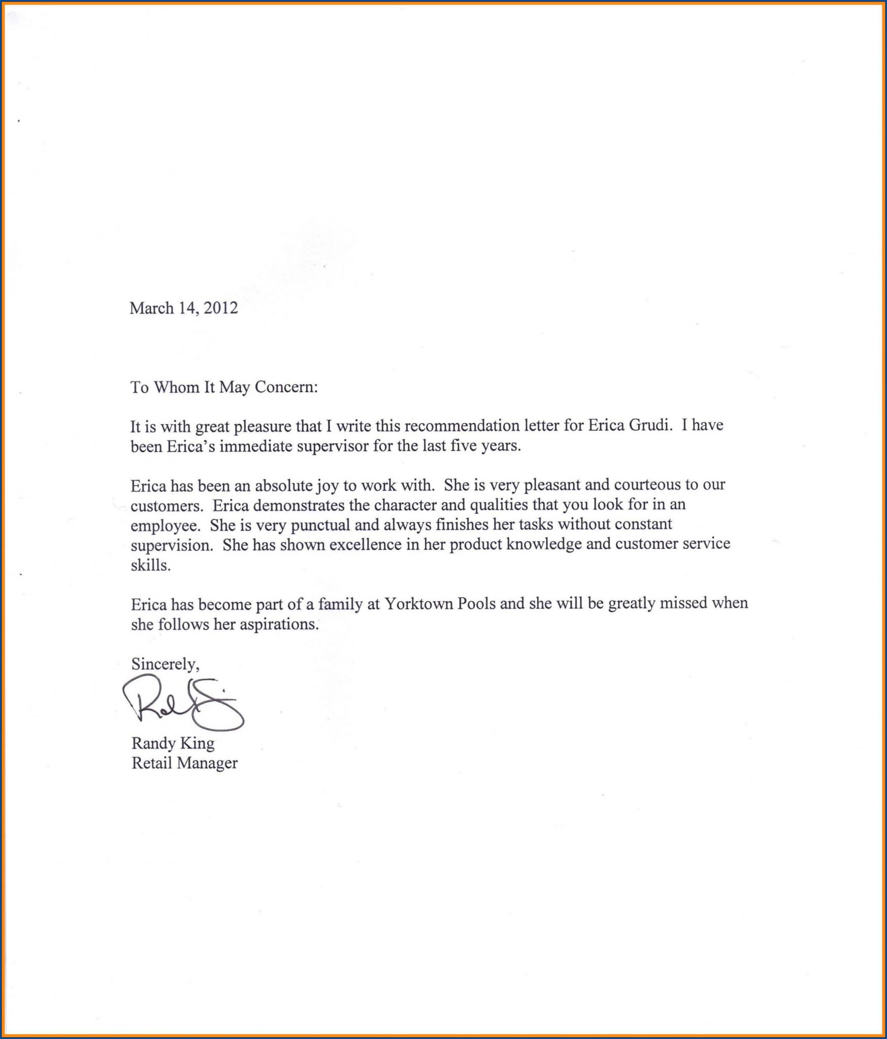  Free Printable Letter Of Recommendation For Friend