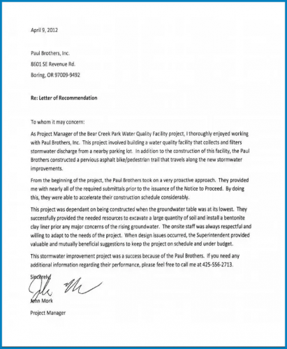 √ Free Printable Letter Of Recommendation Work