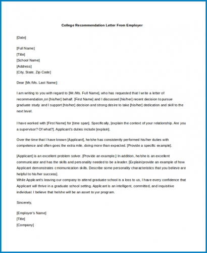 √ How to Write a Letter of Recommendation for College