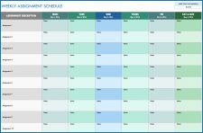 √ Free Editable Monthly Schedule Template Excel