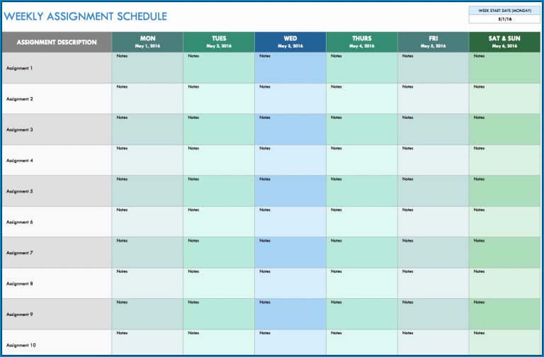  Free Editable Monthly Schedule Template Excel
