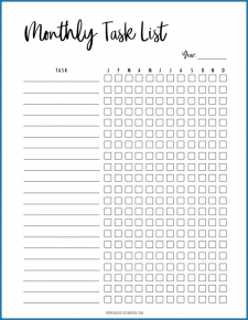 √ Free Printable Monthly To Do List Template
