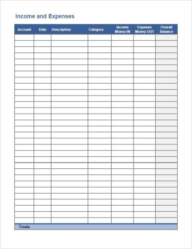 √ Office Commute Expense Worksheet Template