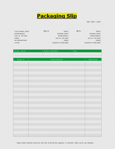 √ Free Printable Packing Slip Template
