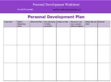 √ Personal Development Plan Template