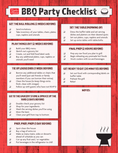 √ Printable BBQ Party Budget Worksheet Template