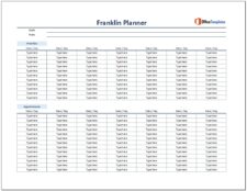 √ Printable Franklin Planner Template