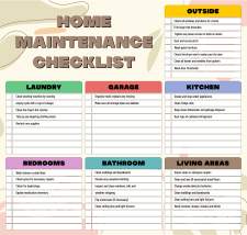 Example of Printable Home Maintenance Schedule Template | Templateral