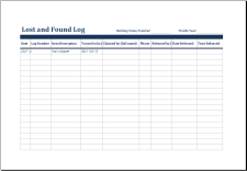 √ Printable Lost And Found Log Template