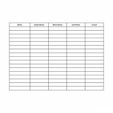 Example of Printable Phone Extension List Template | Templateral