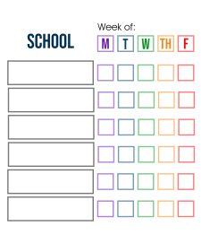 Example of Printable School Daily Schedule Template | Templateral