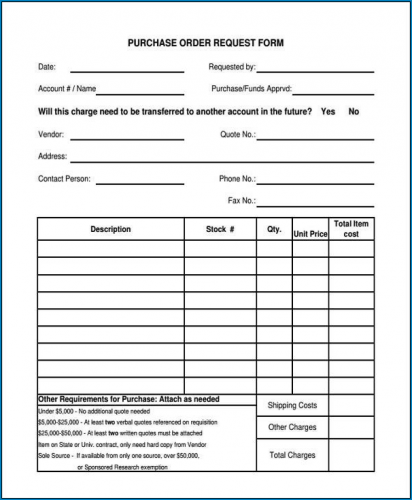 Free Printable Purchase Order Form free-printable-purchase-order-form
