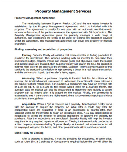 √ Real Estate Proposal Template