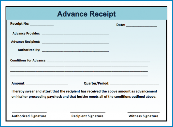√ Free Printable Receipt Template Word