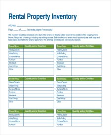 √ Printable Rental Inventory Checklist Template