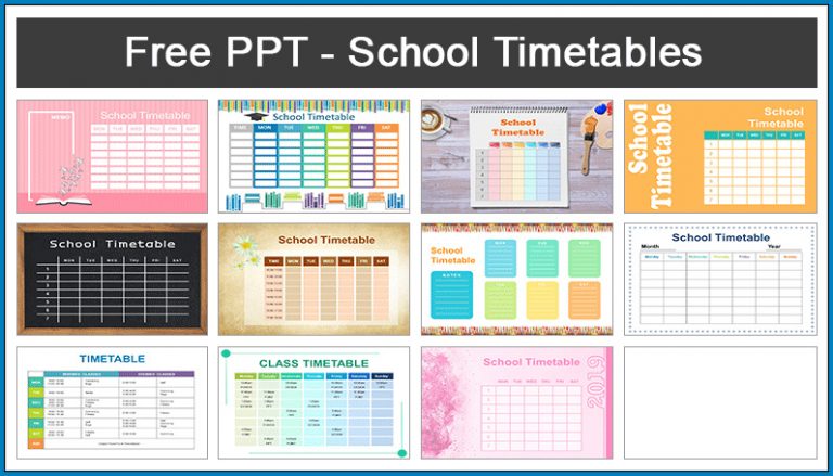 √ Free Printable School Timetable Template