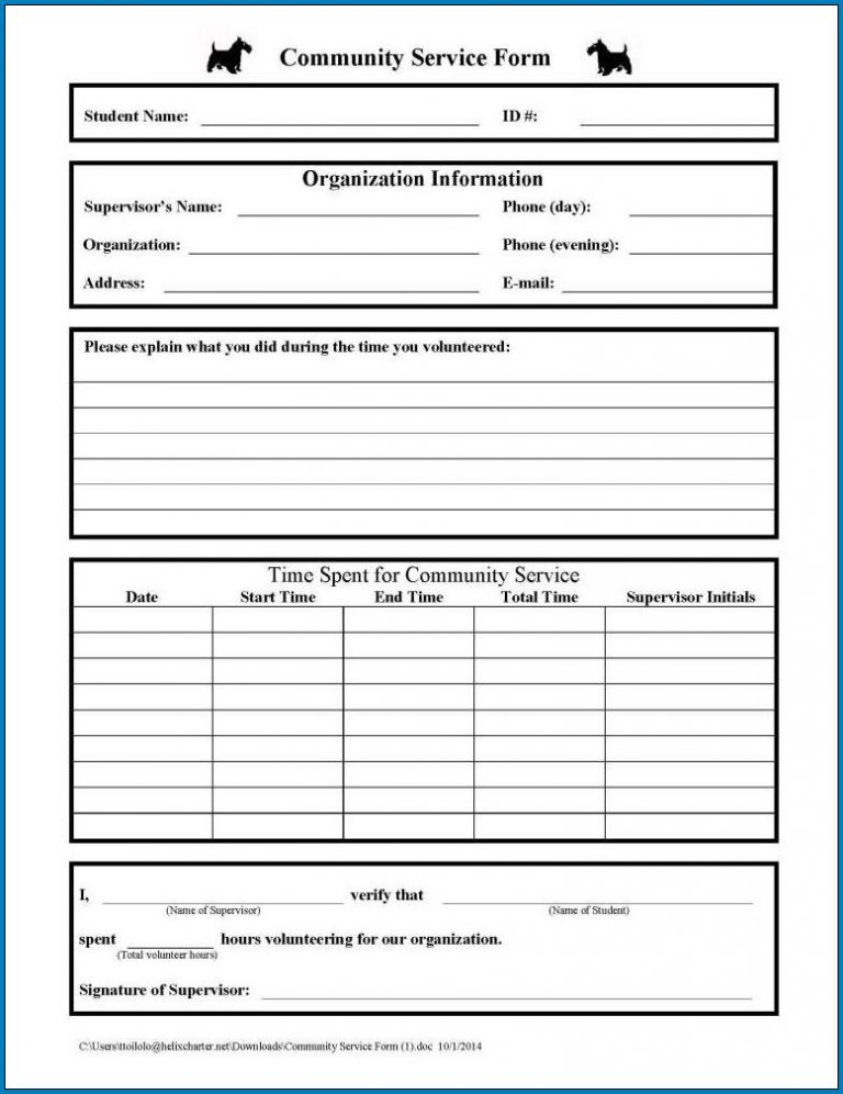 √ Free Printable Service Order Template