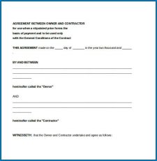 √ Free Printable Simple Contractor Agreement Template
