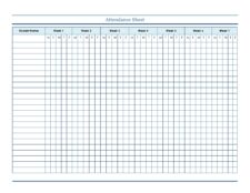 √ Teacher Attendance Sheet Template