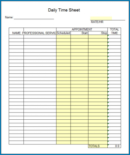 √ Free Printable Timesheet Template For Excel