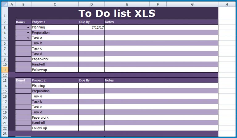 √ Free Printable To Do List Template Excel