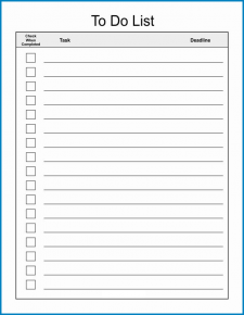 √ Free Printable To Do List Template Word