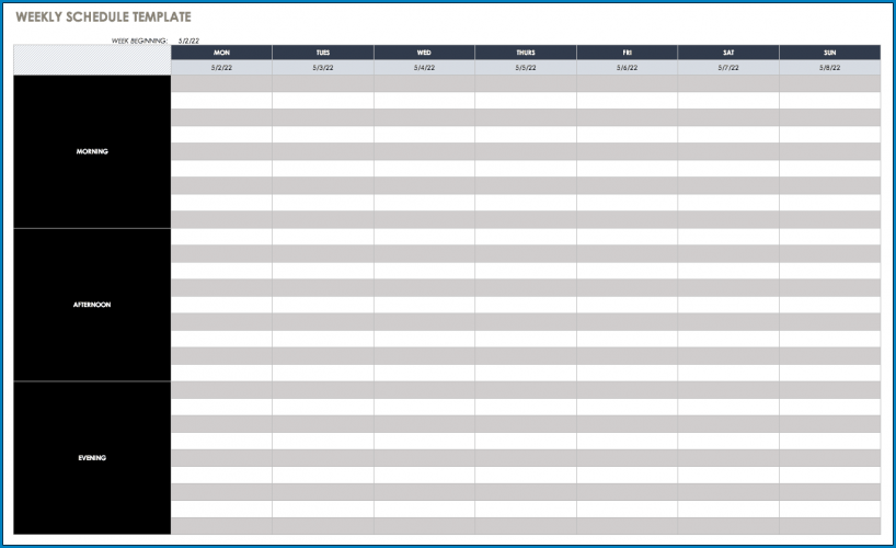 √ Free Printable Weekly Calendar Template Excel