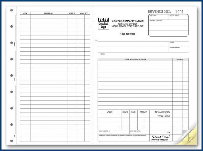 √ Free Printable Work Order Form Template