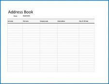 √ Free Printable Excel Address Book Template