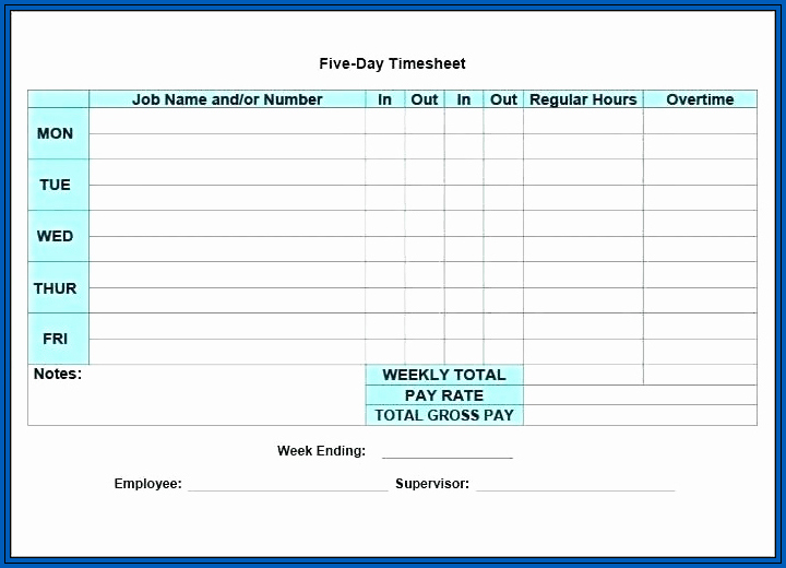  Free Excel Timesheet Formula With Lunch Break Templateral