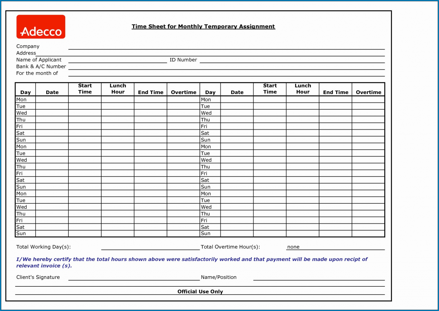 Excel Timesheet Template Multiple Employees Example | Templateral