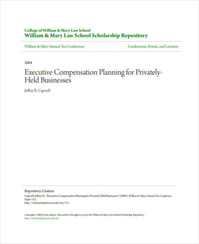 √ Free Printable Compensation Plan Template
