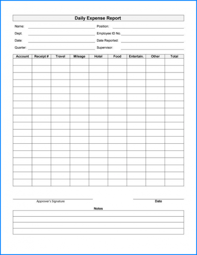 √ Free Printable Expense Report Form